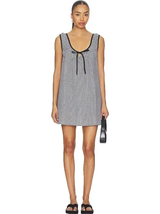 Tularosa Josie Mini Dress - Black & Ivory Gingham