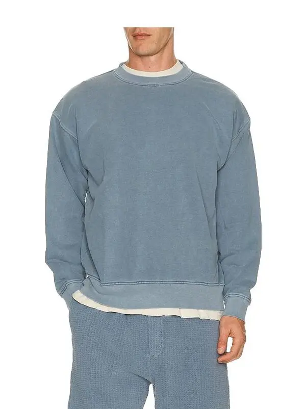 ASHER Kane Crew Neck Sweatshirt - Denim