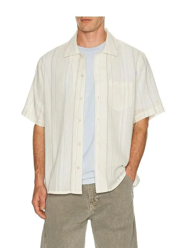 ASHER Rick Camp Shirt In White - Ivory