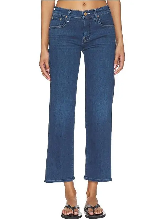 MOTHER The Mid Rise Rambler Zip Flood Jeans - Pinkies Up