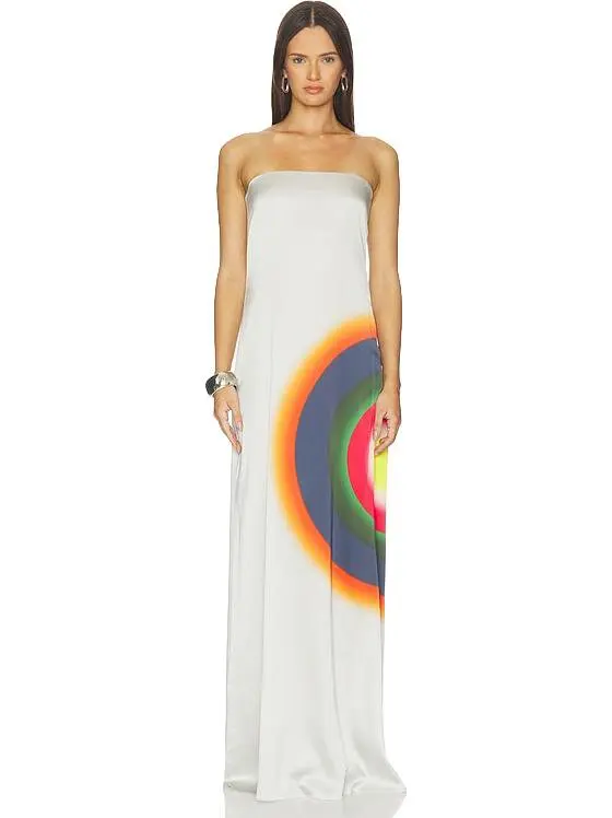 Silvia Tcherassi Strapless Maxi Dress - Silver Sun