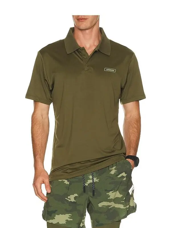 LEGENDS Baldwin Performance Polo In Army - Cypress