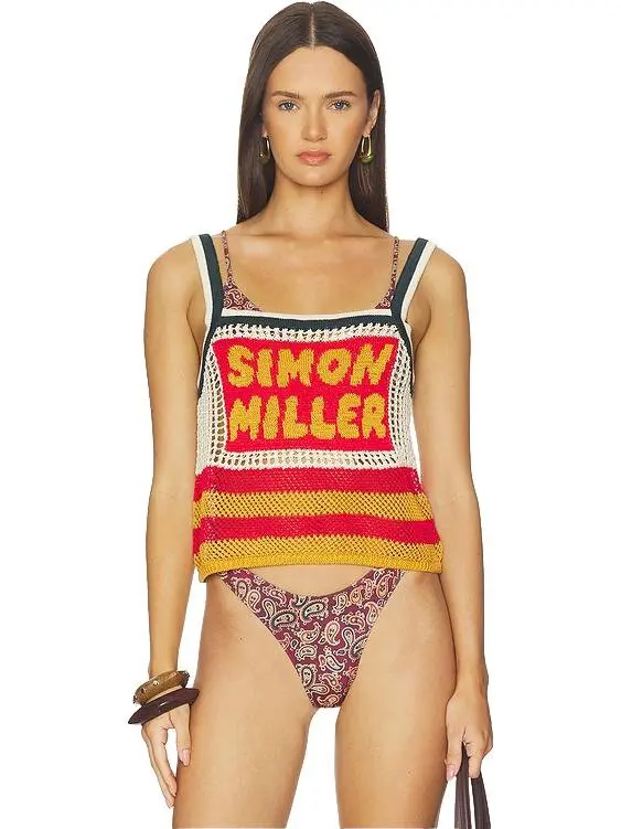 SIMONMILLER Dibby Crochet Top - Classic Dibby Graphic