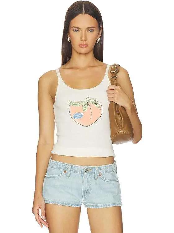 RE/DONE Lace Strap Tank - Vintage White