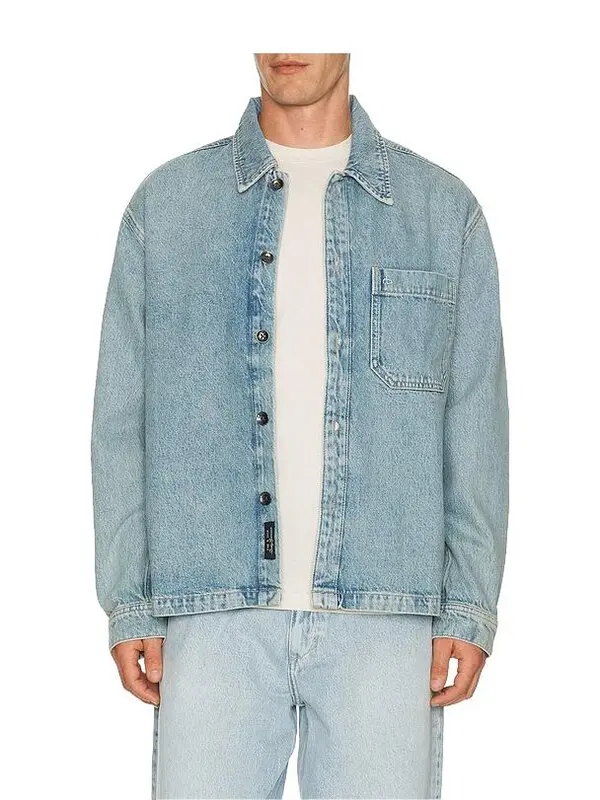 Rag & Bone Astor Overshirt In Blue - Lex