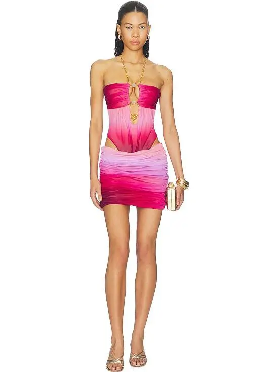 DI PETSA Temptress Mini Dress - Sunset Gradient