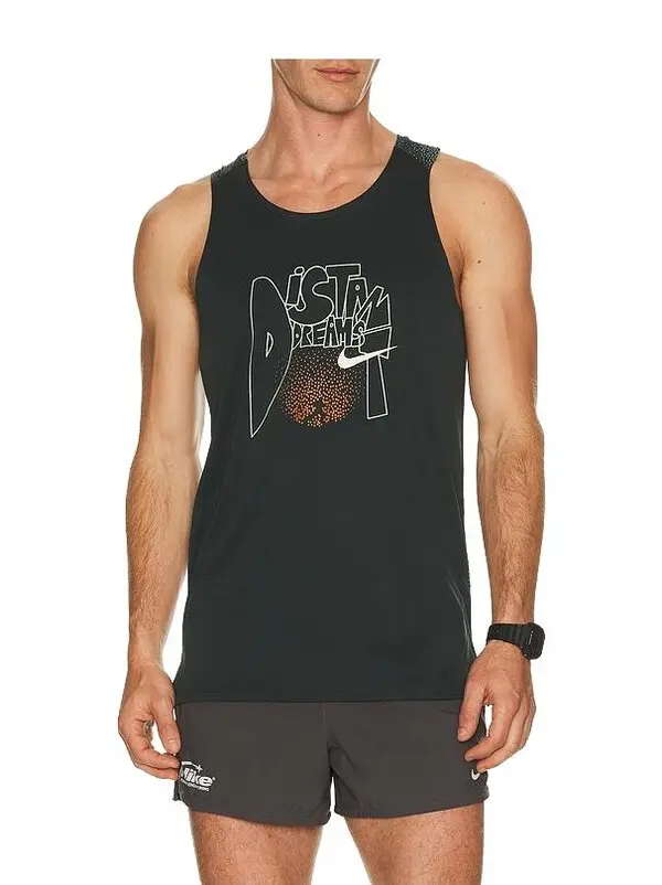 Nike Dri-fit Advanced Running Tank Top - Black Spruce