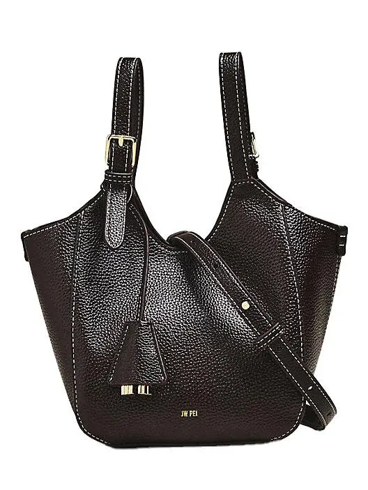 Jw Pei Padlock Tote Bag - Dark Brown
