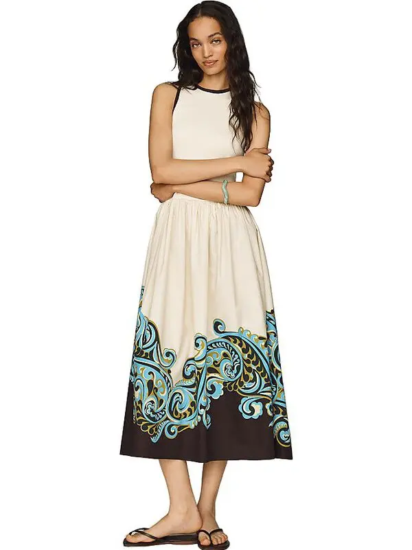 ALEMAIS Natalia Cotton Poplin Maxi Dress - Cream