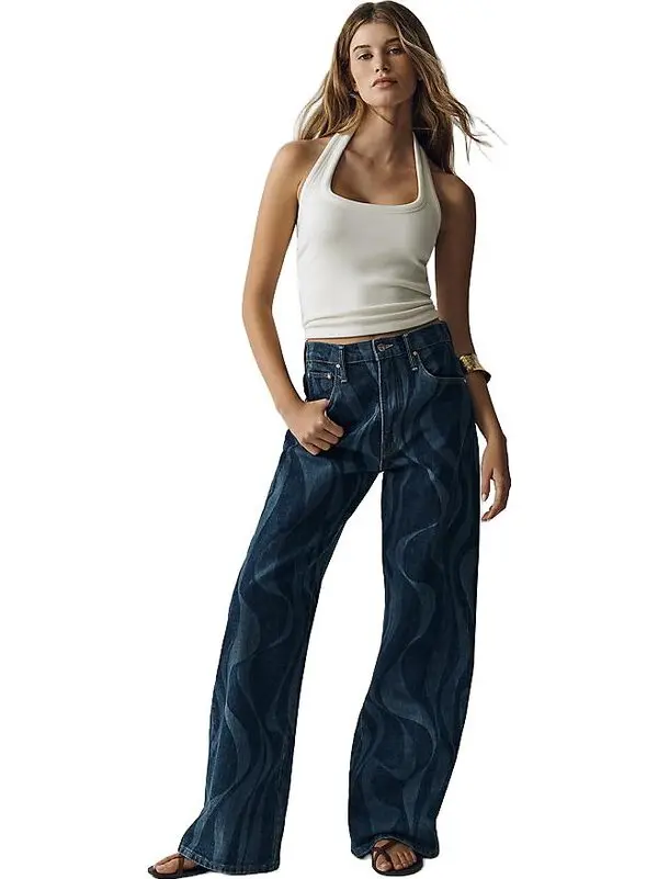 MOTHER Lasso Sneak High-rise Wide-leg Jeans - Twist Of Fate