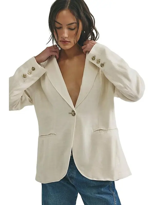 Free People Gemmas Blazer - Tofu