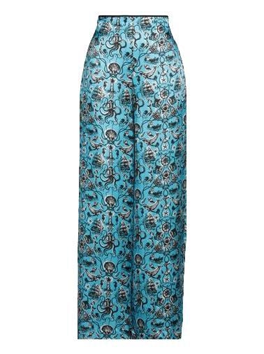 JUCCA Viscose Wide Leg Pants With Nautical Print - Azure