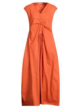 GENTRYPORTOFINO Maxi Dress With Gathered V-neck - Red
