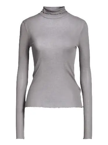 Majestic Filatures Micro Modal Cashmere Long Sleeve Mock Neck T-shirt - Grey