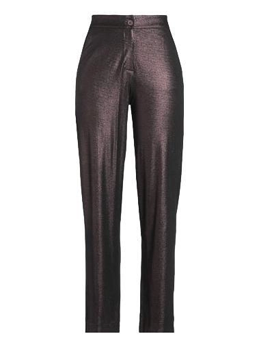 Majestic Filatures Metallic Viscose Blend Straight-leg Pants - Plum