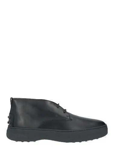TOD'S Leather Ankle Boots - Black