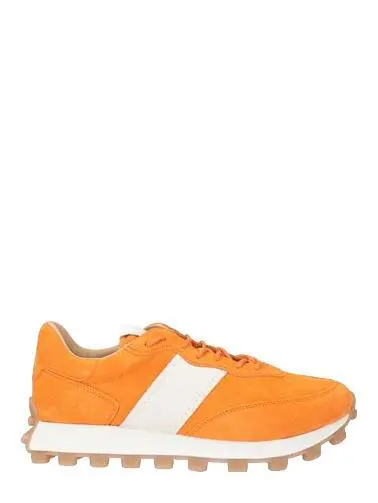TOD'S Suede Leather Low-top Sneakers - Orange