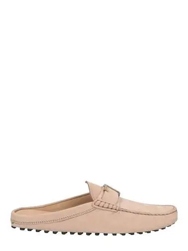 TOD'S Light Leather Mules - Grey