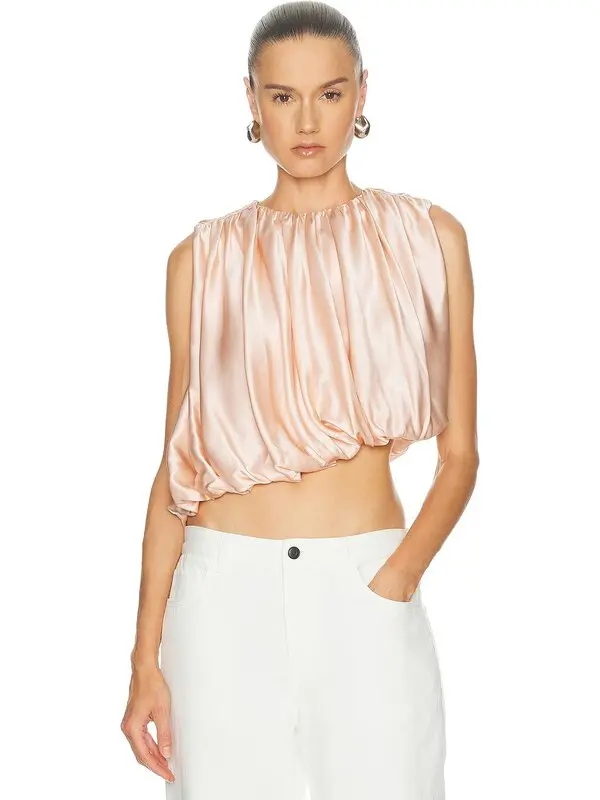 SRG Sunna Silk Top - Dusty Rose