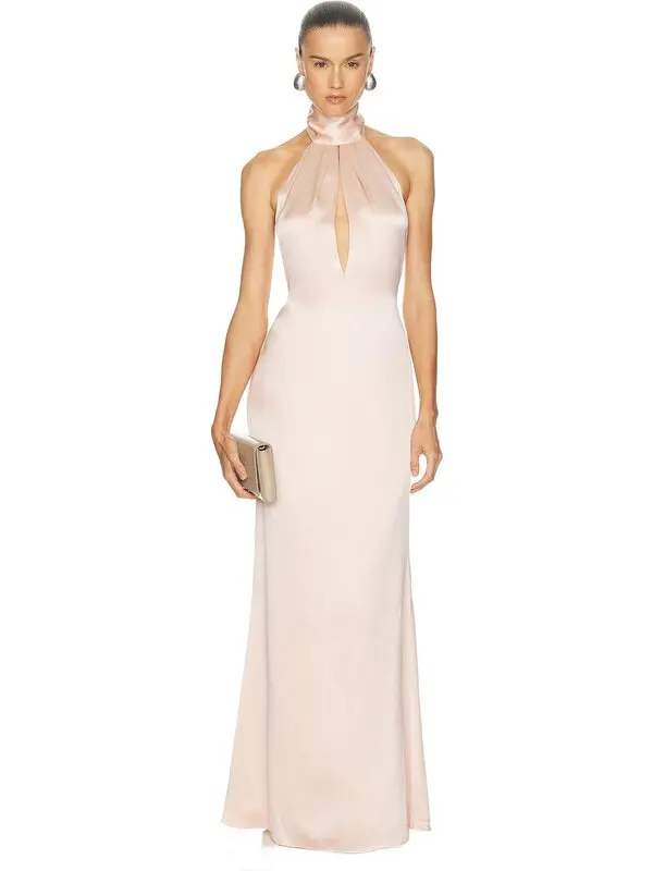 SRG Imogen Silk Maxi Dress - Dusty Rose