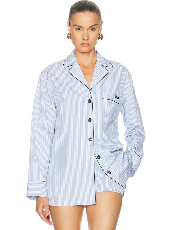 Dolce & Gabbana Striped Button-up Shirt - Blue