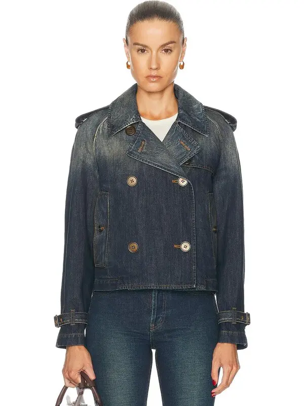 Burberry Haltye Denim Jacket - Mid Blue