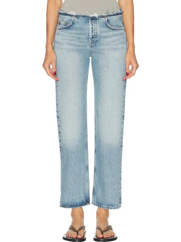AGOLDE Fray Slim Crop Jeans - Rhythmic