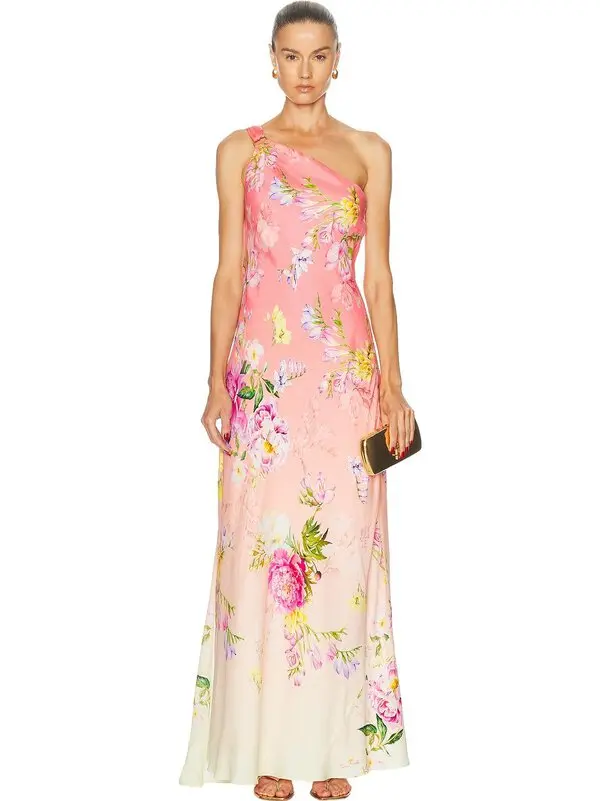 Hemant & Nandita Avya Sash One Shoulder Dress - Multi