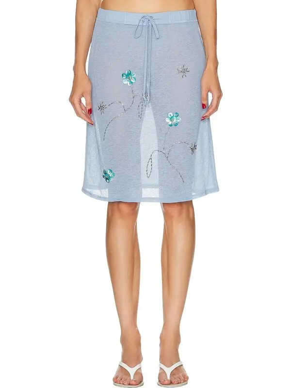 SIEDRES Liz Embellished Skirt - Blue
