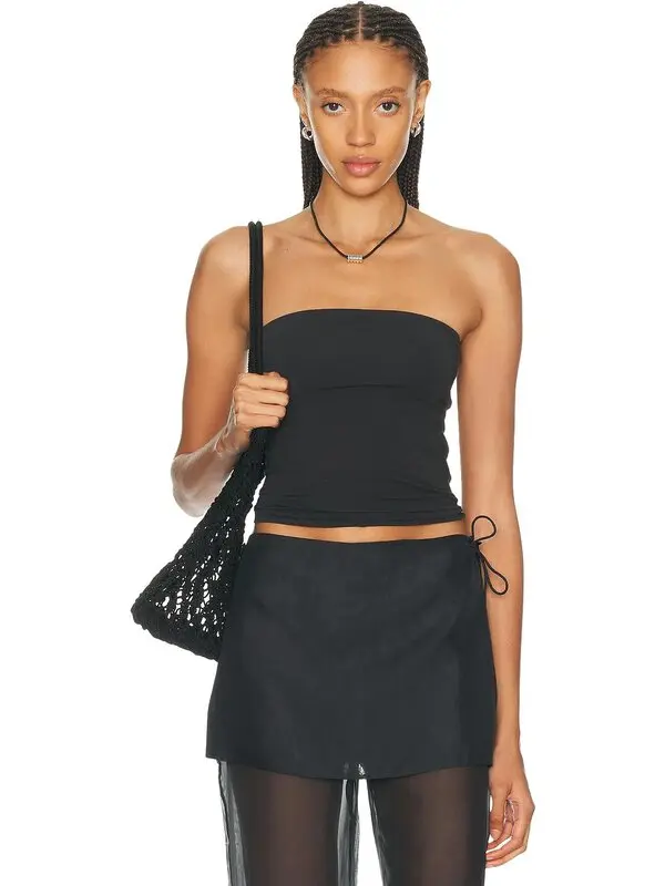 SKIMS Cotton Jersey Tube Top - Soot