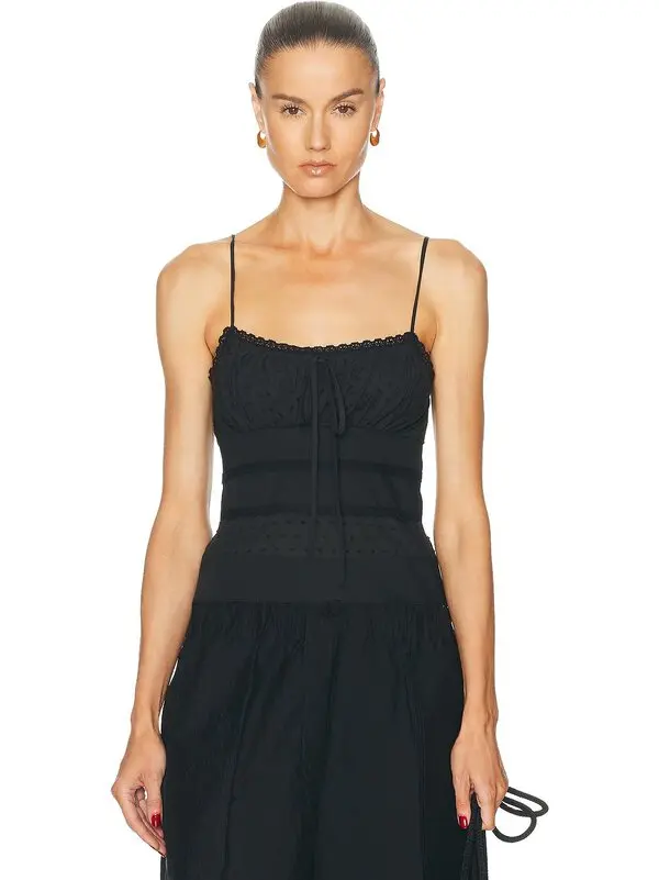 Staud Halie Top With Adjustable Straps - Black