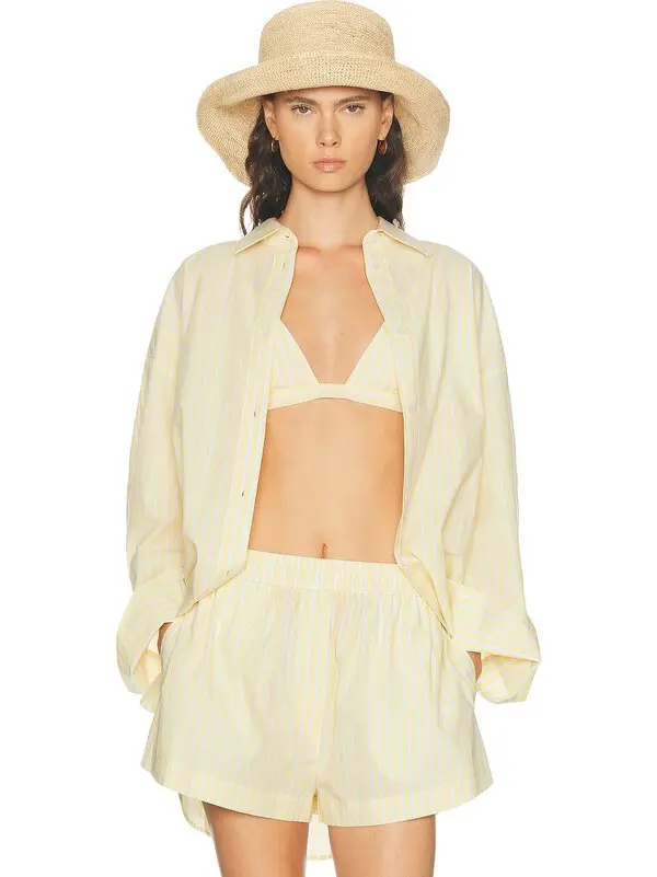 L'academie Romy Shirt - Yellow Stripe