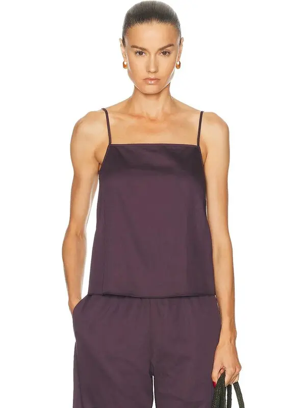LESET Yoko Tie Back Top - Malbec