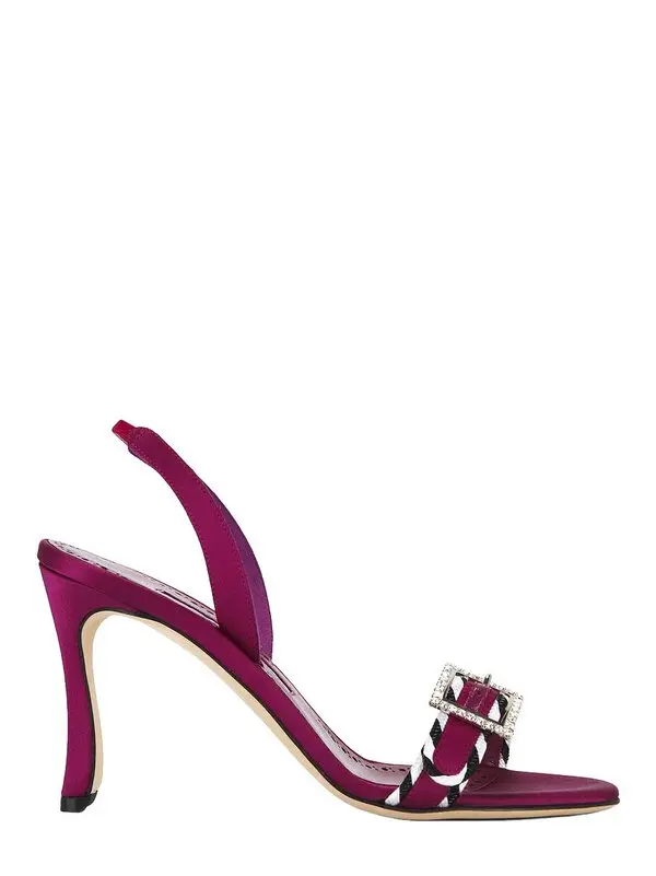 Manolo Blahnik Sumbasan 90 Sandal - Dark Pink