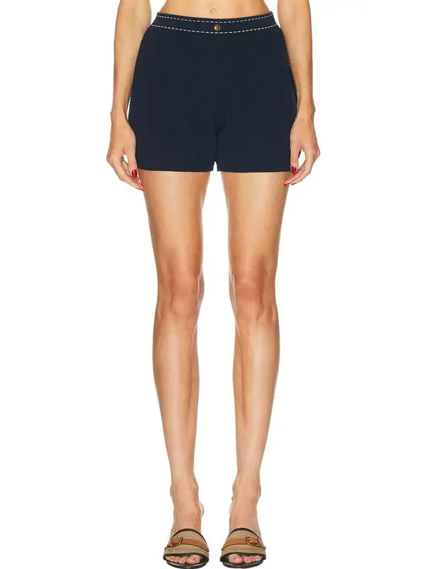 Versace Knit Mini Short - Navy
