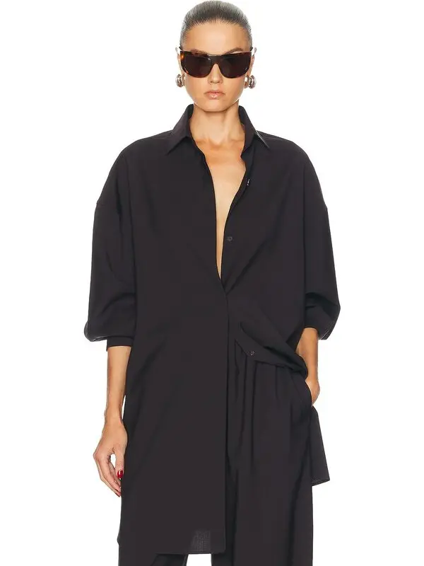 Fear Of God Relaxed Shirt In Purple - Oxblood