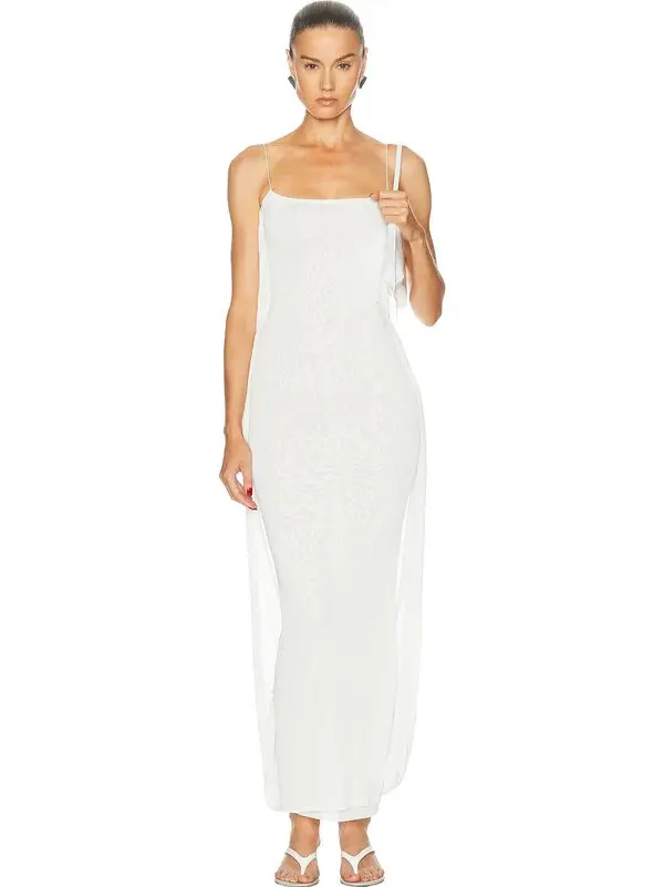 Jacquemus La Robe Maille Plumetis Dress - Off White