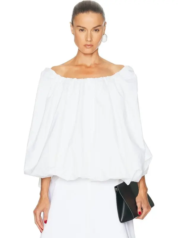 Jacquemus Le Top Lavande Poplin Top - White