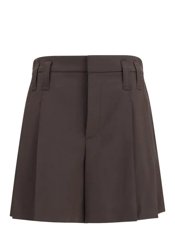 Brunello Cucinelli Pleated Tailored Shorts - Brown