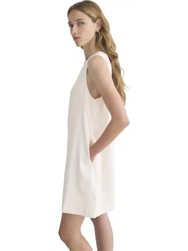 Everlane Stretch Linen Shift Dress - Bone
