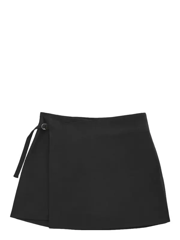 Everlane Tailored Drape Mini Skort - Black