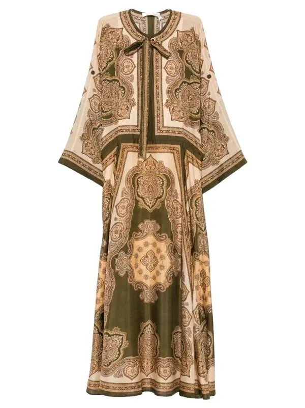 Zimmermann Mahon Silk Tunic Dress - Green