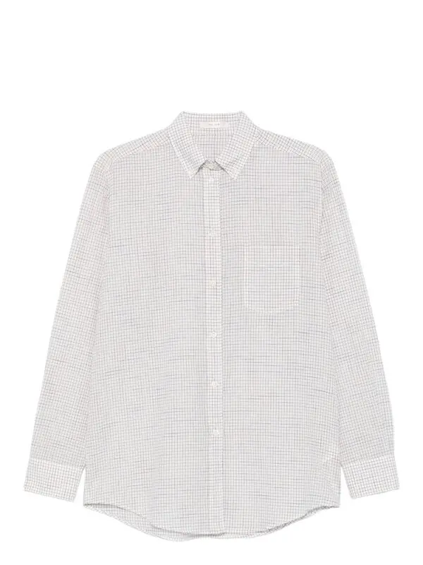 THE ROW Dalan Cotton Shirt With Checks Pattern - White