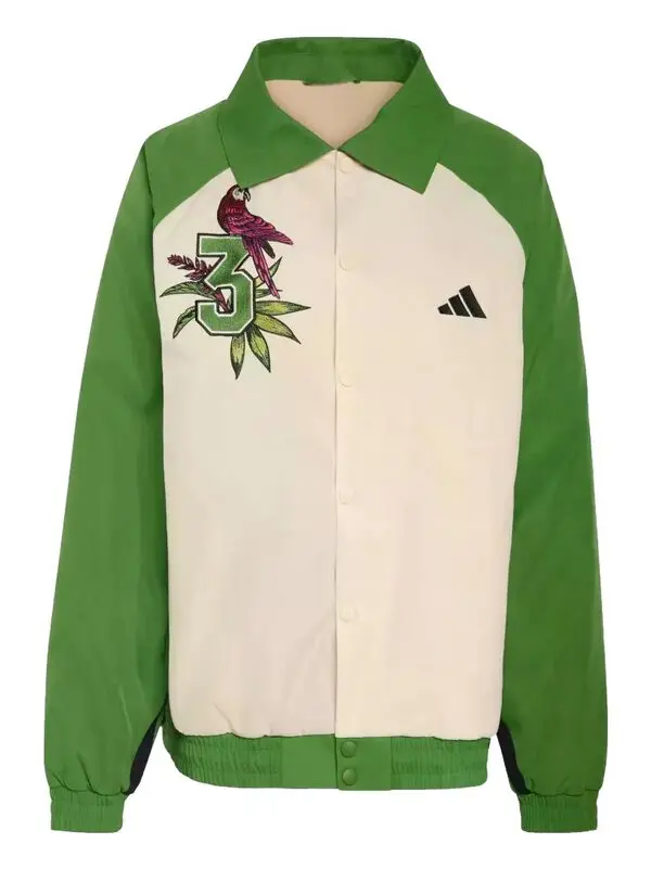Adidas Farm Rio X Embroidered Color-block Jacket - Neutrals