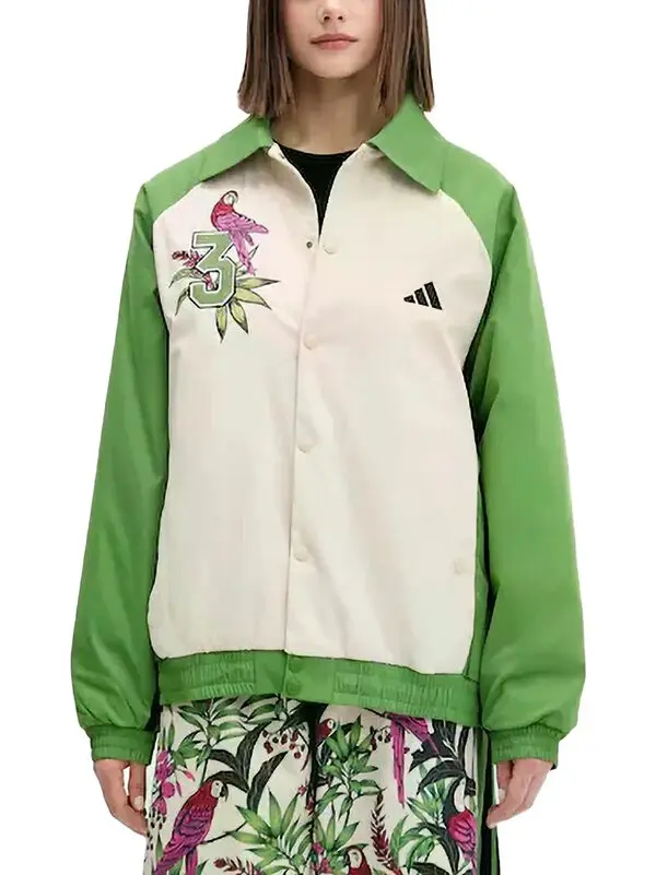 Adidas Farm Rio X Embroidered Color-block Jacket - Neutrals