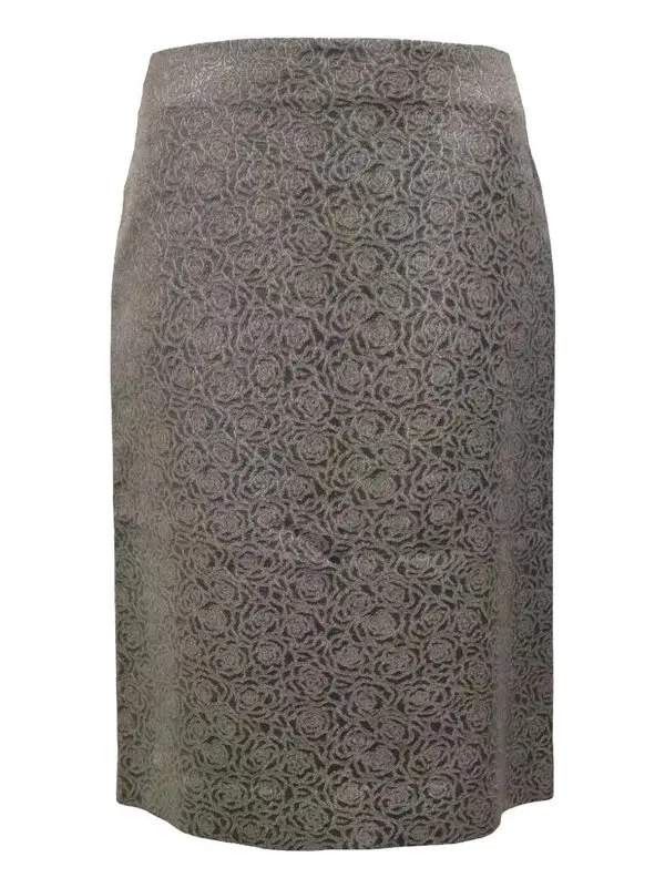 Etro Floral Print Pencil Skirt - Brown