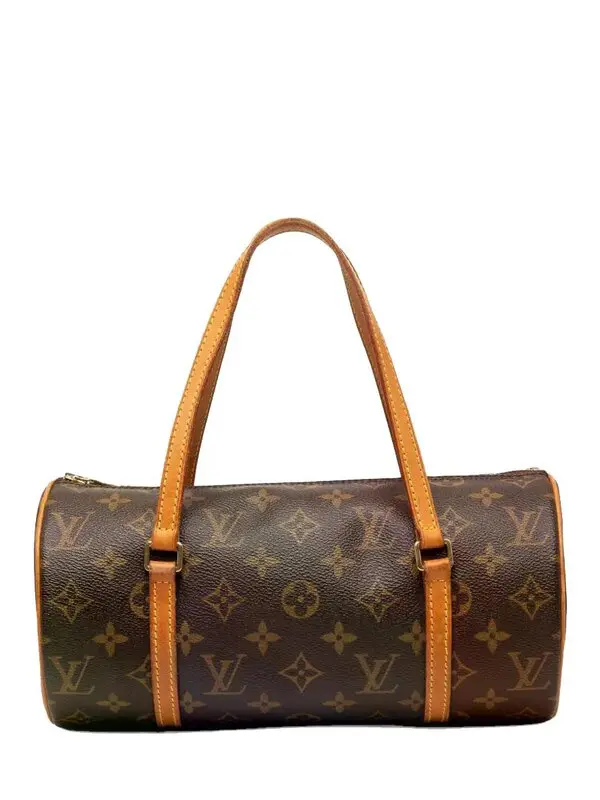 LOUIS VUITTON Monogram Papillon 28 Handbag - Brown