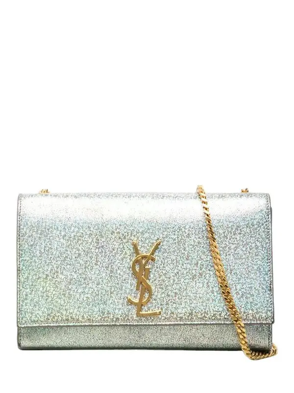 Saint Laurent Medium Classic Monogram Kate Crossbody Bag - Silver