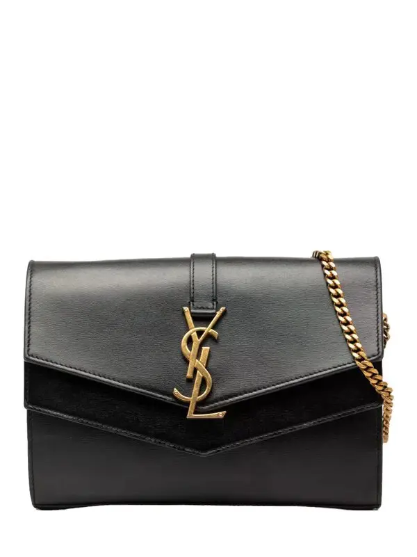 Saint Laurent Sulpice Wallet On Chain Crossbody Bag - Black
