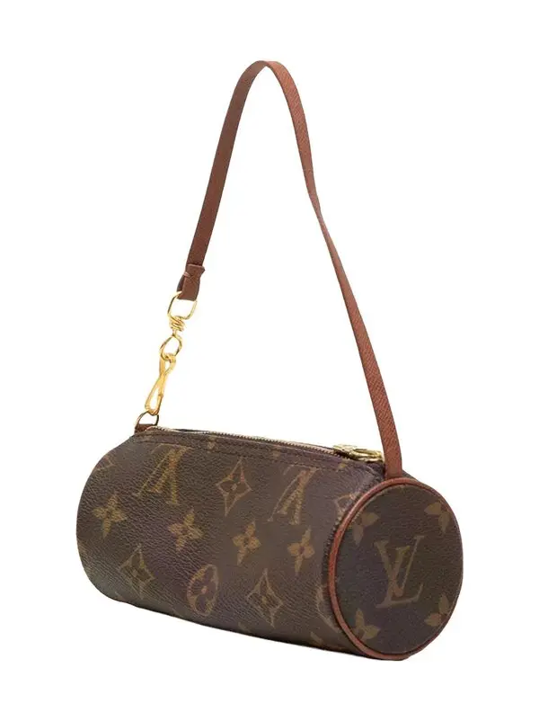 LOUIS VUITTON Monogram Papillon Pochette Handbag - Brown